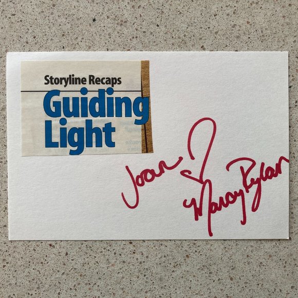 Autograph | Other | Marcy Rylan Signed Inscribed Index Card 4x6 Guiding ...